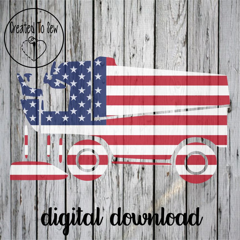 American Flag Zamboni SVG File – Created To Sew